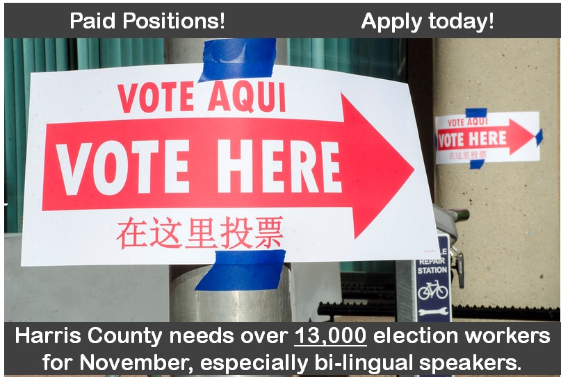Bilingual Poll Workers Needed in Harris County - COSAction