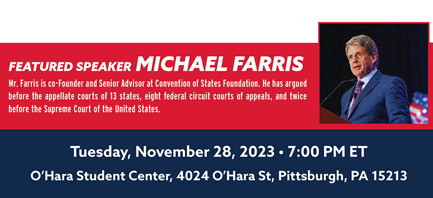 Michael Farris Speaking at the University of Pittsburgh. - COSAction